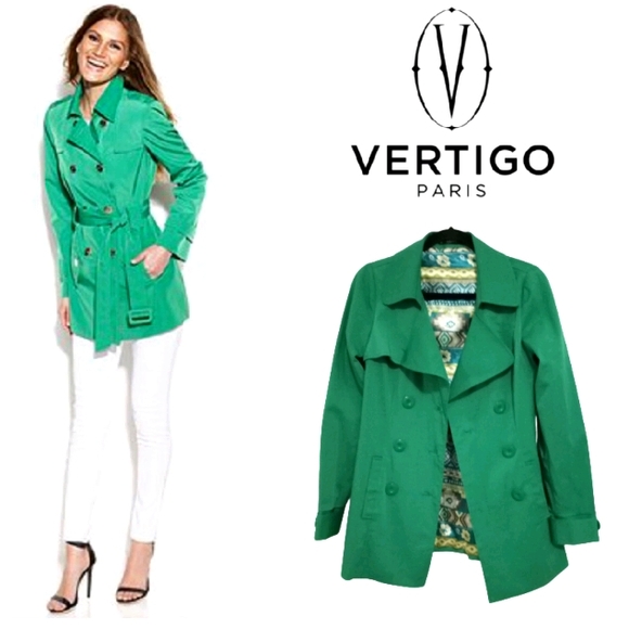 Vertigo Paris | Jackets & Coats | Vertigo Paris Green Double Breast ...